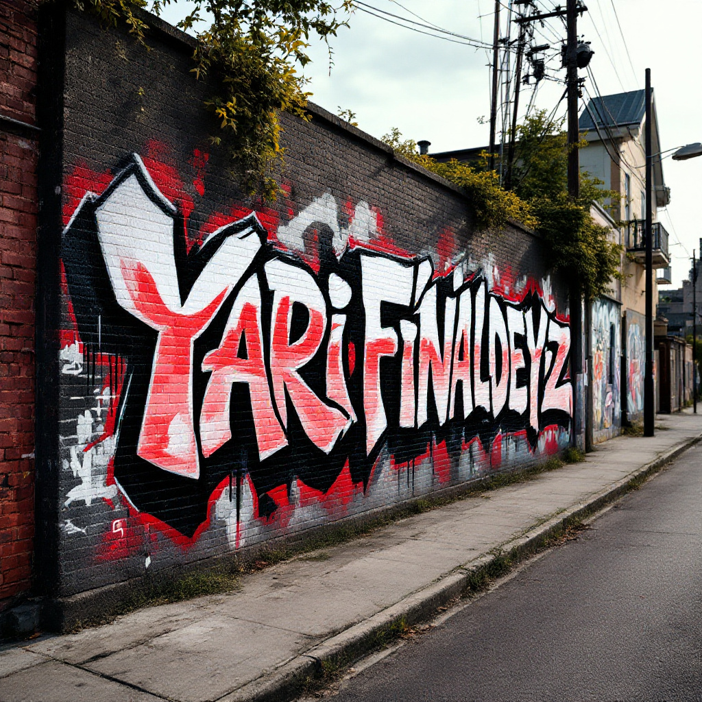 Generate straight-letters Graffiti for wall | AI Generated | Graffi...